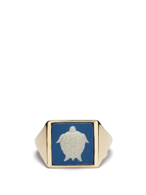 Ferian + Wedgewood Turtle Signet Ring