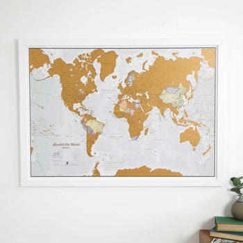 Maps International + Scratch the World Map Print