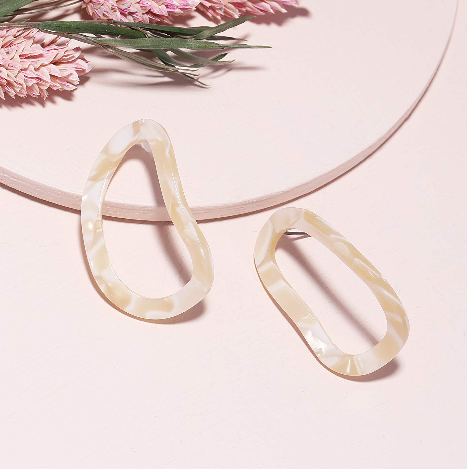 Bona Luna + Three Dimensional Sculptural Resin Hoops