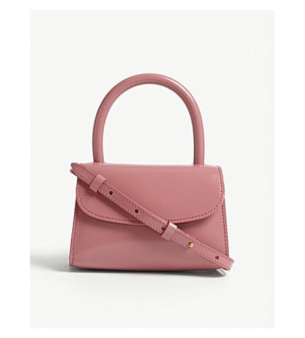 By Far + By Far Mini Smooth Leather Cross-body Bag