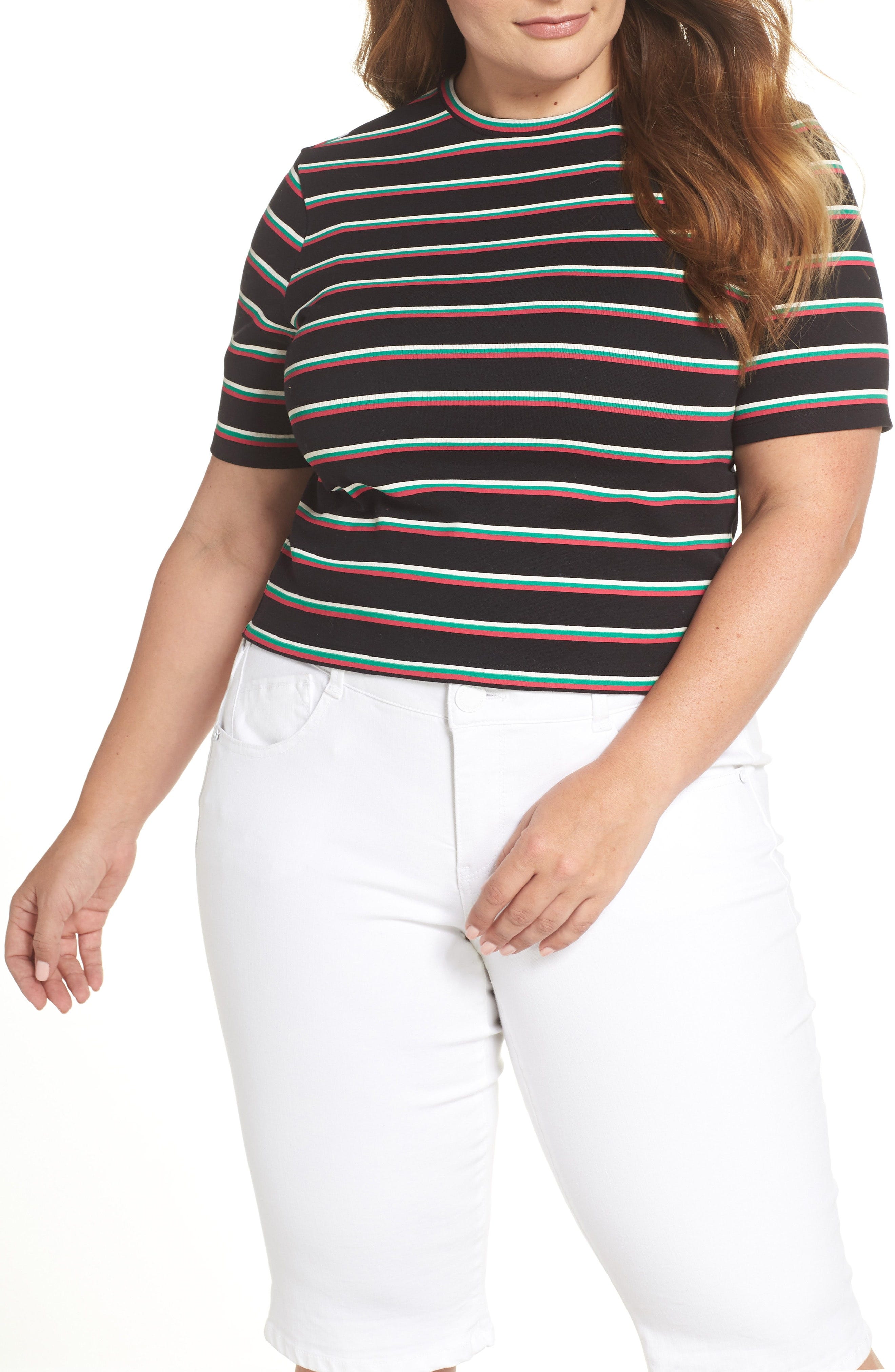 BP. + Stripe Crop Tee