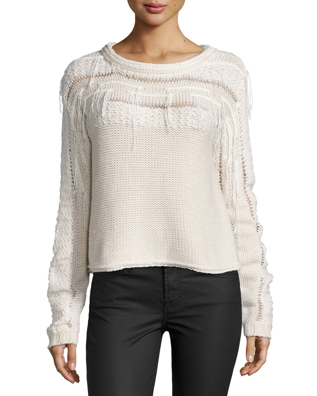 Ramy Brook + Long-Sleeve Knit Jessica Sweater