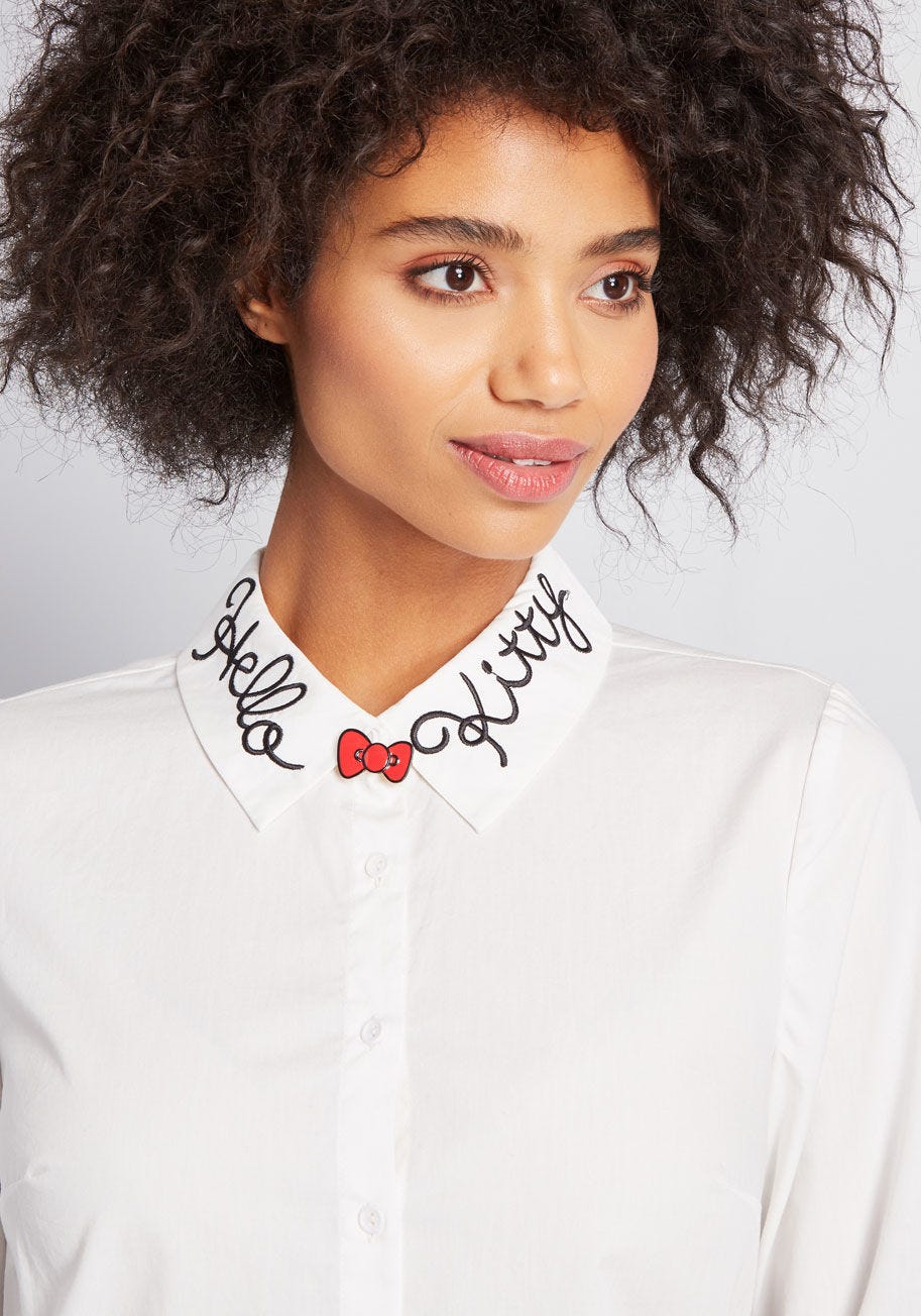 ModCloth + Hello Kitty Signature Button-Up Top