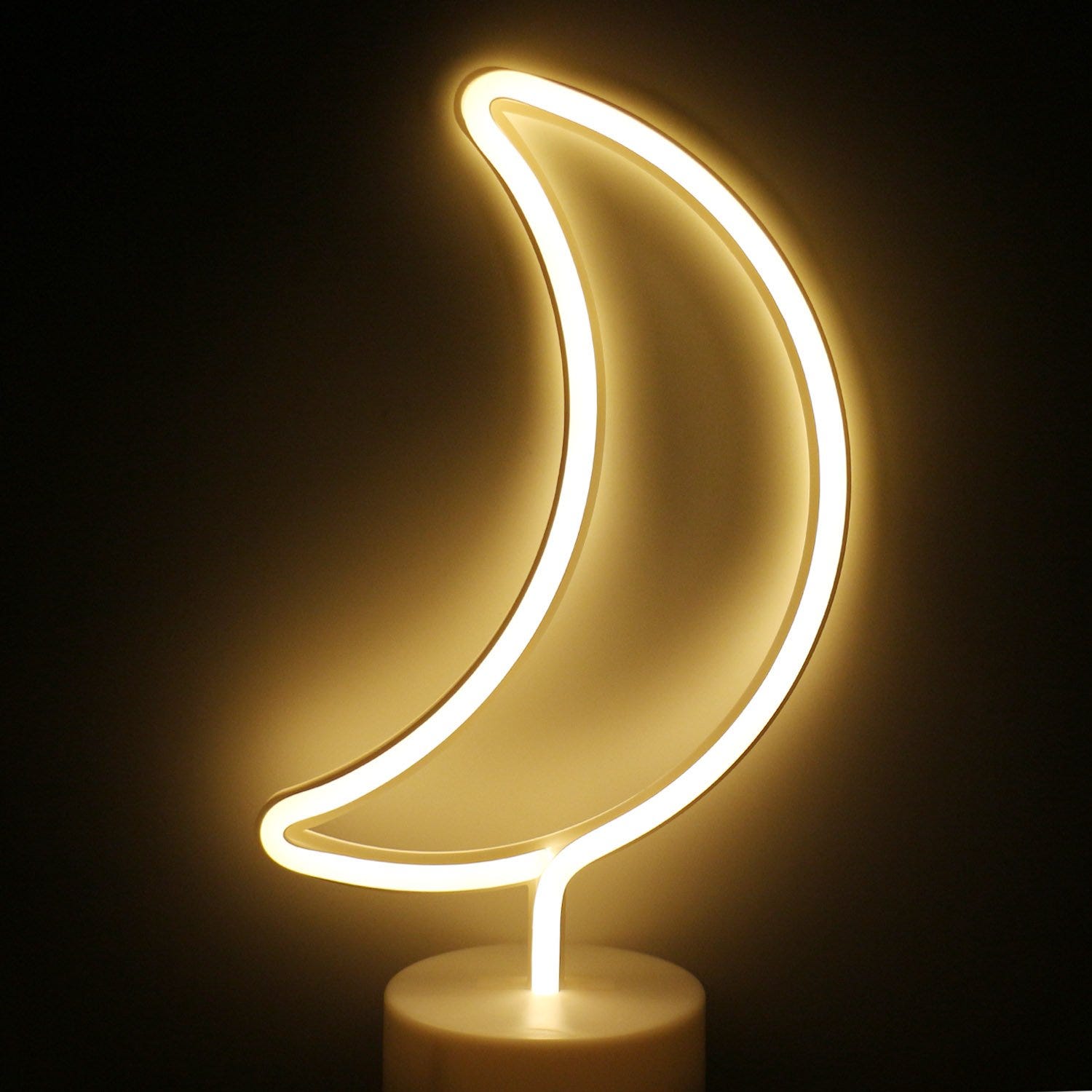 XIYUNTE + LED Moon Light Neon Signs Withholder Base, XIYUNTE Battery ...
