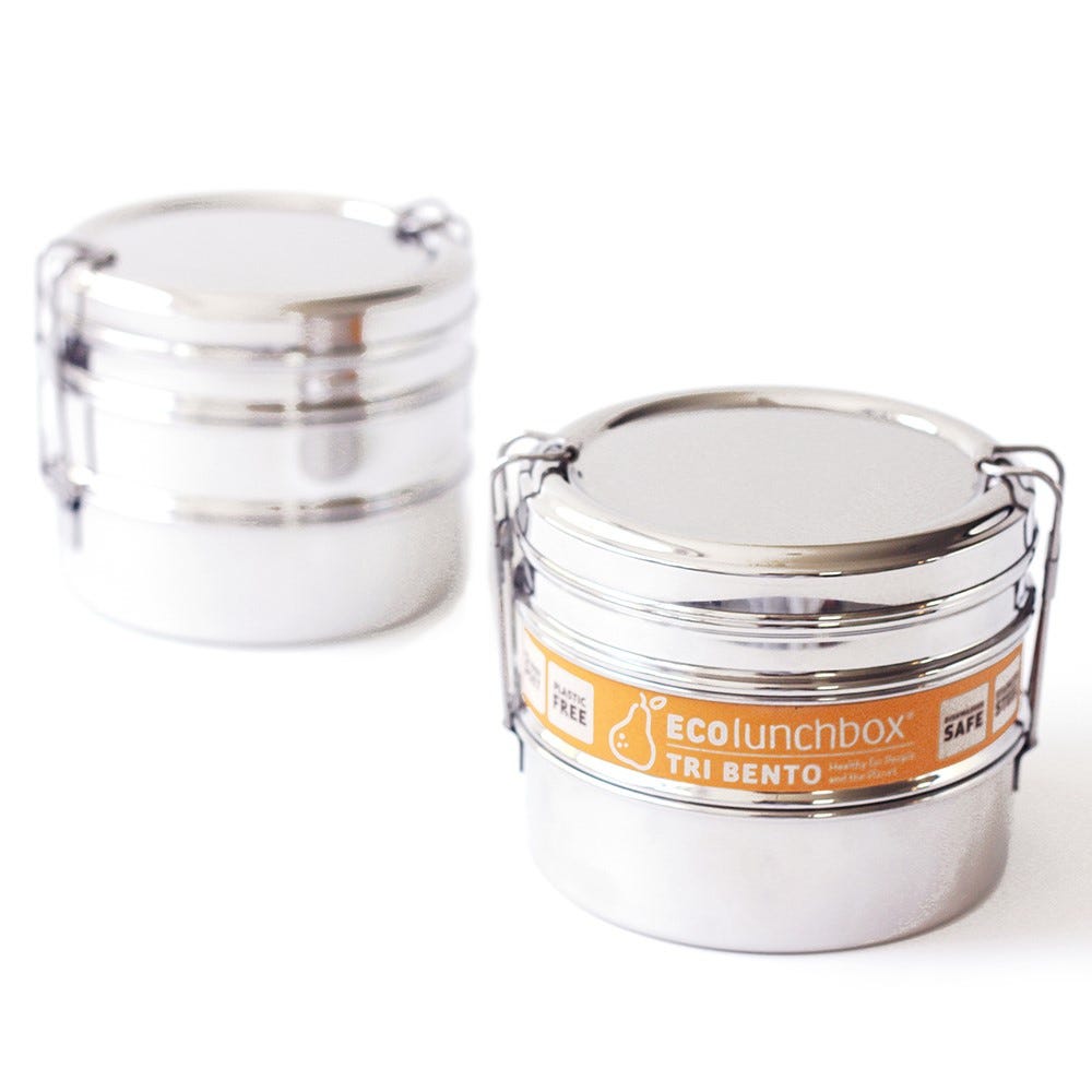 ECOlunchbox + Tri Bento Stainless Steel Lunchbox