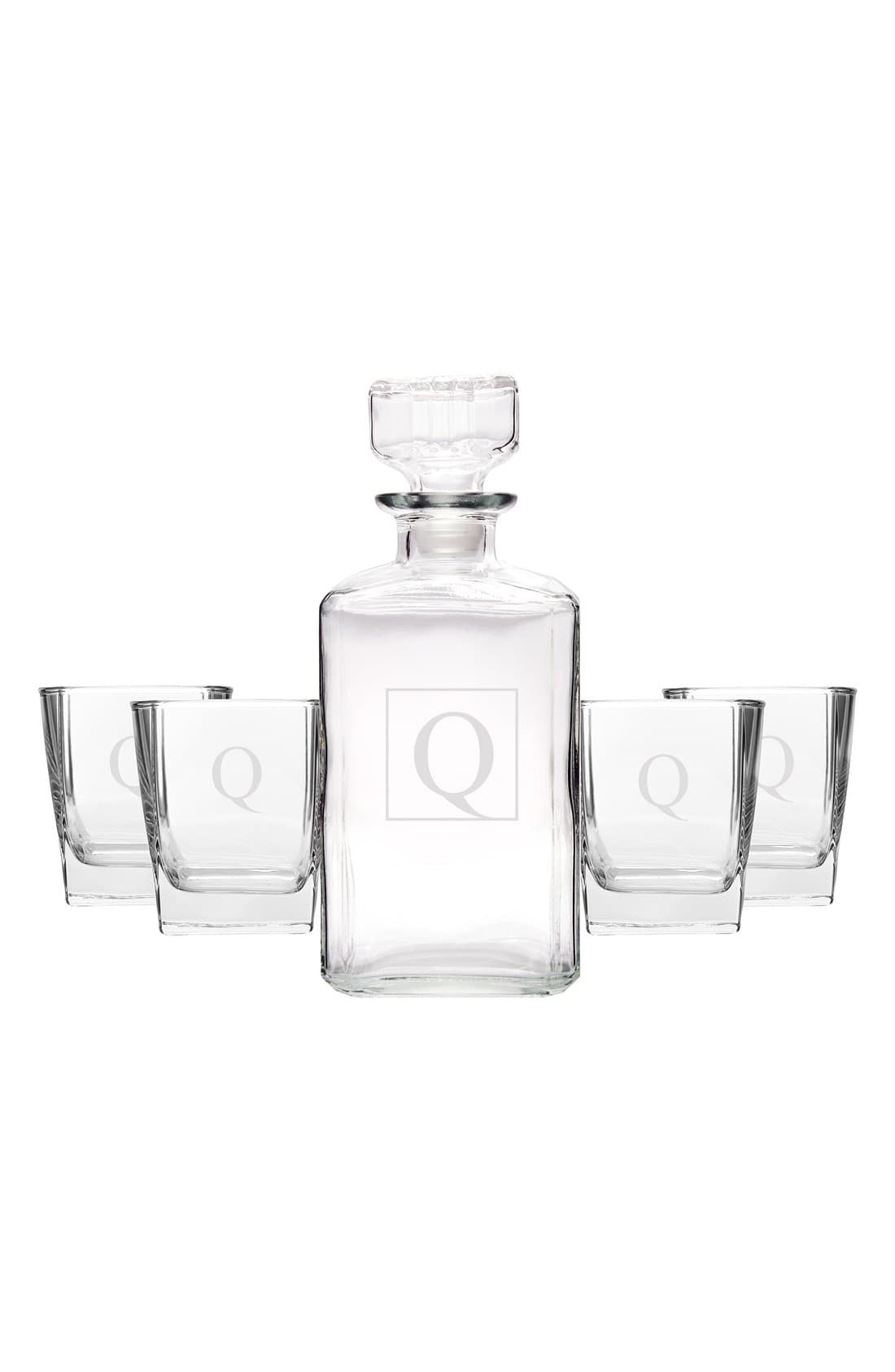 Cathy’s Concept + Monogram Five-Piece Decanter Set