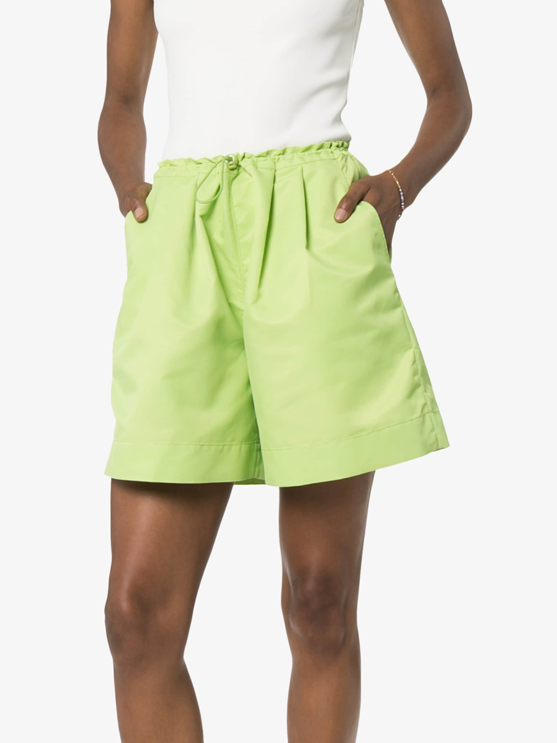Staud + Drawstring Twill Shorts