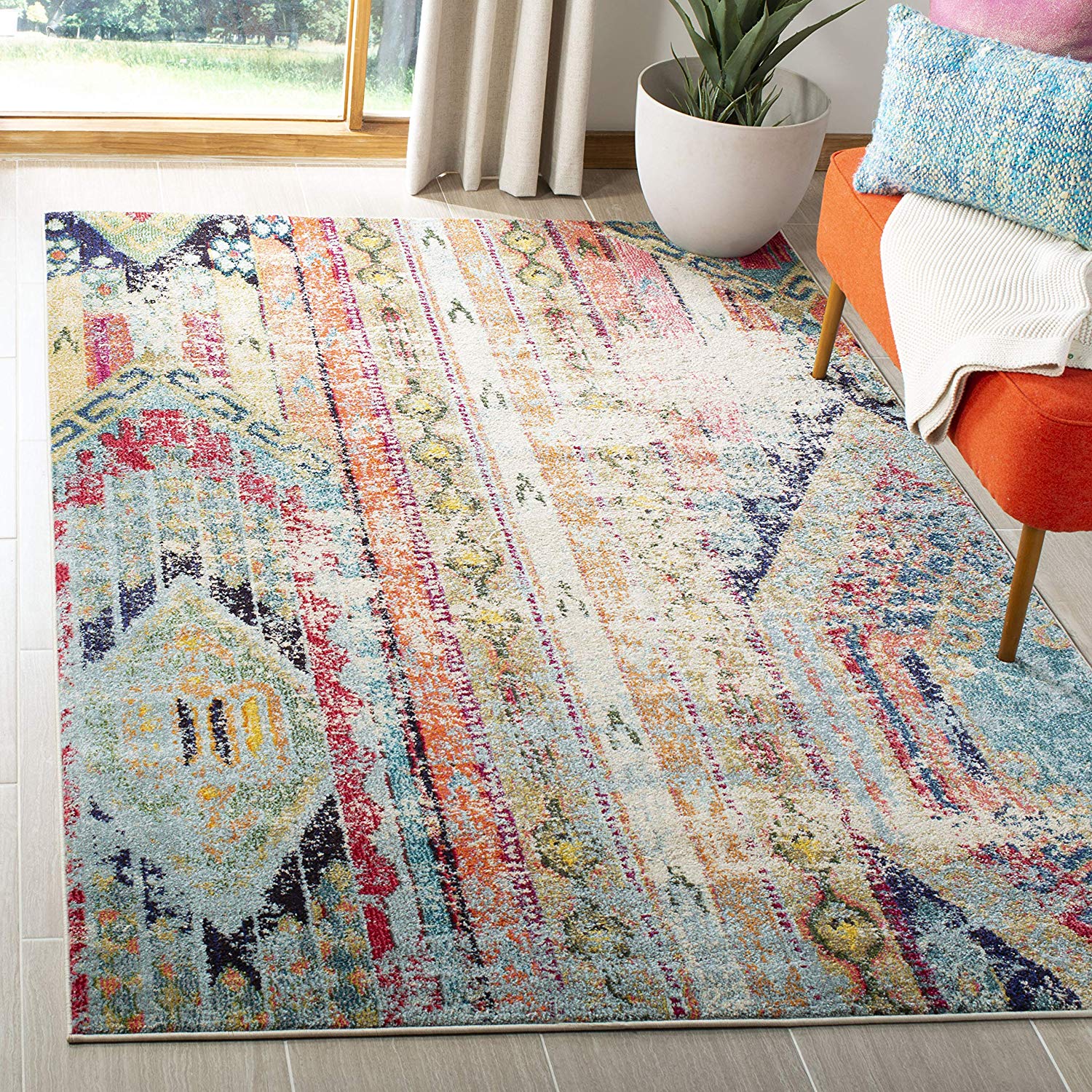 Safavieh + Safavieh MNC222F-5 Monaco area-rugs, 5’1″ x 7’7″, Multi
