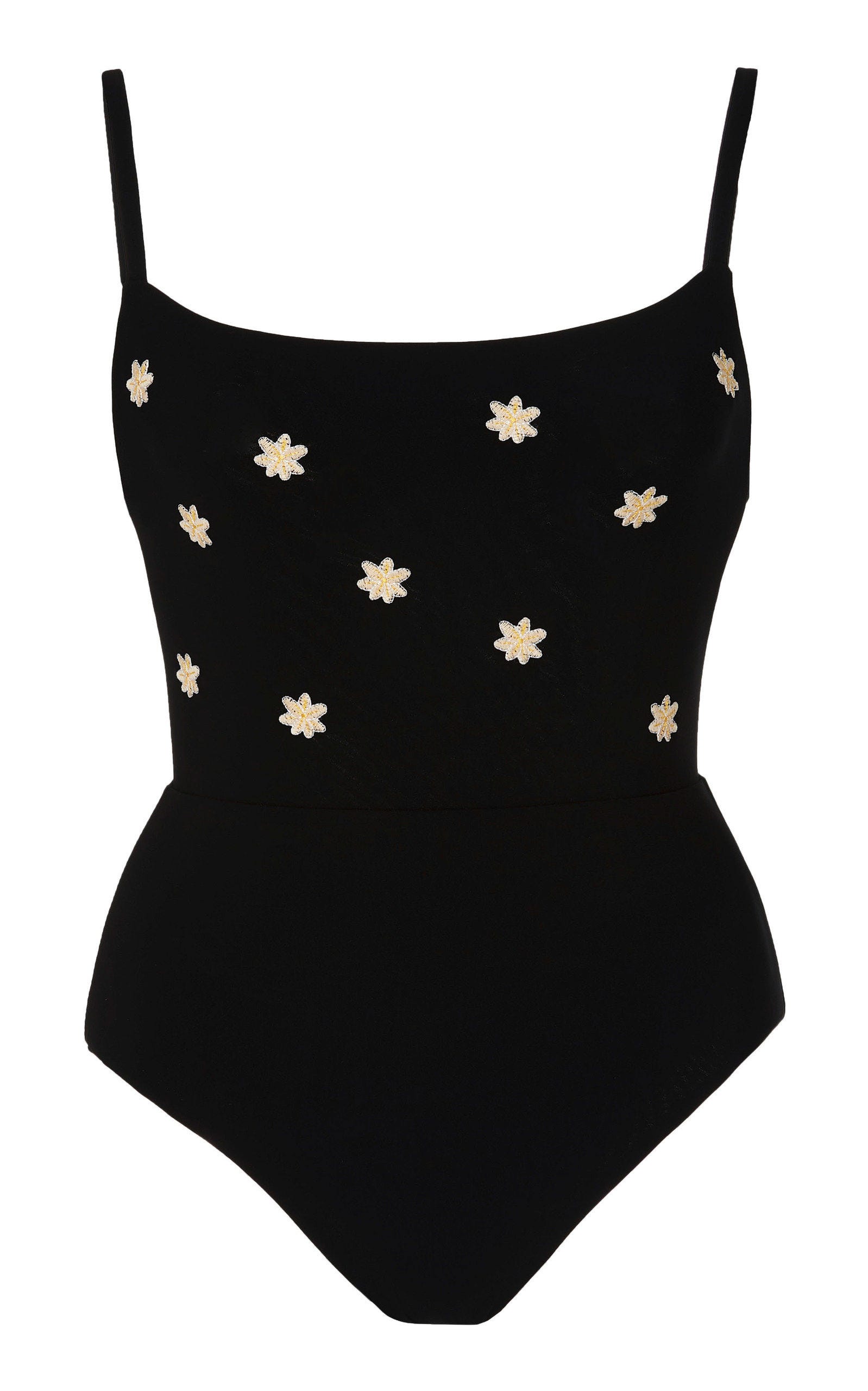 Anemone Swim + Floral-Embroidered Swimsuit