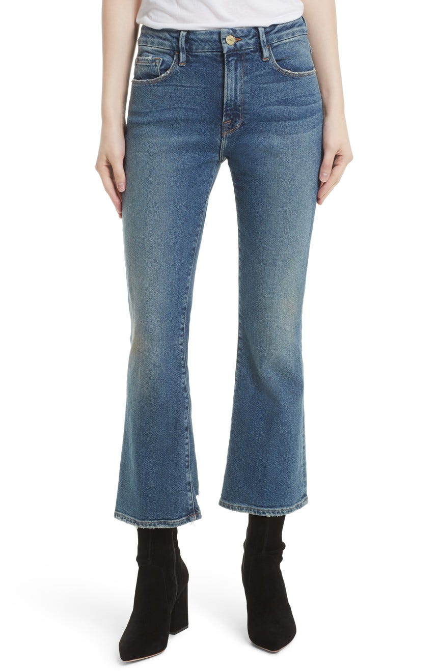 Frame + Crop Mini Boot Jeans