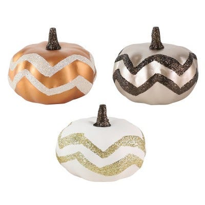 Target + 8ct Harvest Solid Mini Metallic Glitter Pumpkins