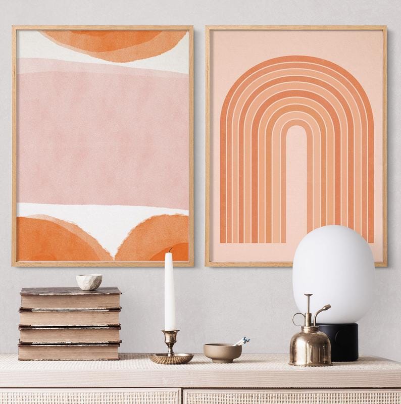 fornStudio + Set of 2 abstract prints, Downloadable